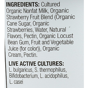 CLOVER SONOMA Organic Low Fat Strawberry Yogurt, 5.3 OZ