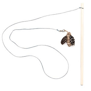Van Ness Pets Interactive Moth Teaser Wand Toy for Cats Small