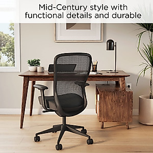 Union & Scale UN56950 MidMod 60 Storage Desk, Espresso (UN56950)