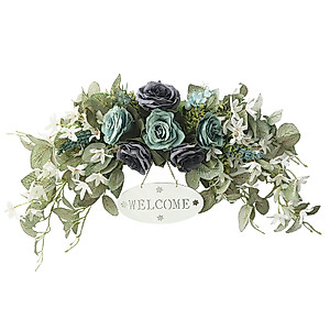 WYSRJ Artificial Flower Swag 30Inch Rose Swag Flowers Wedding Arch Swag Artificial Floral Swag Wreath for Wedding Home Room Garden Lintel Decoration