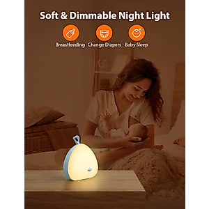 sympa White Noise Machine - Portable Sound Machine with Night Light, Baby Sound Machine for Kids, Travel Sound Machine for Sleeping, Nursery Night Light for Breastfeeding, Up to 150H, Blue