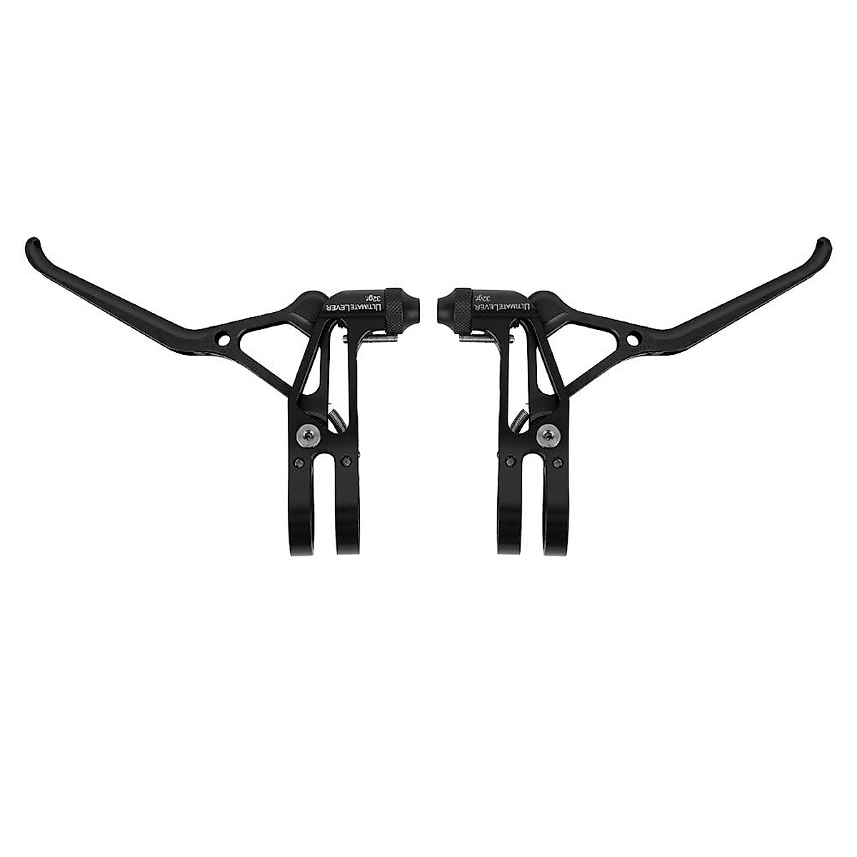 VGEBY 1 Pair Bike Brake Lever, Adjustable Crossing Brake Lever Set Mountain Bike Brake Handlebar Braking Lever Handle(All Black) and Spare Supplies and Spare Parts