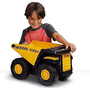 Tonka Toughest Mighty Dump Truck, Yellow, (L x W x H) 12.00 x 19.00 x 10.75 Inches