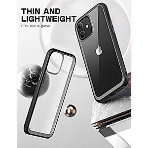 SupCase Unicorn Beetle Style Series Case Designed for iPhone 12 (2020) / iPhone 12 Pro (2020) 6.1 Inch, Premium Hybrid Protective Clear Case (Black)
