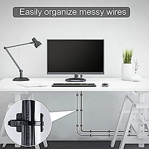 XHF 100 Pcs Cable Zip Tie Saddle Type Mounts Base with 100 Pcs 8" Cable Ties and 100 Pcs Tapping Screw, Wire Cable Clips Organizer Holders Clamps Black