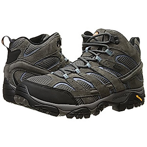Merrell Women's Moab 2 Mid Waterproof Hiking Boot, Granite, 8 M US