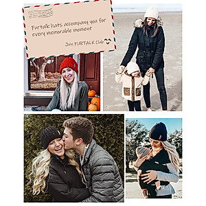 FURTALK Winter Hats for Women Fleece Lined Beanie Knit Chunky Womens Snow Cap
