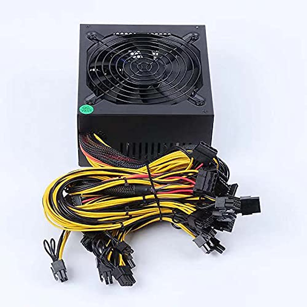 1800W Mining Power Supply Support 8 GPUs GPU Mining Rig, for ETH Bitcoin Ethereum Miner with Auto-Thermally Controlled Fan Supply,Designed for US Voltage 110V