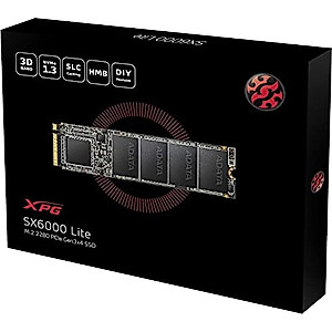 XPG SX6000 Lite 512GB PCIe 3D NAND PCIe Gen3x4 M.2 2280 NVMe 1.3 R/W up to 1800/1200MB/s SSD (ASX6000LNP-512GT-C)