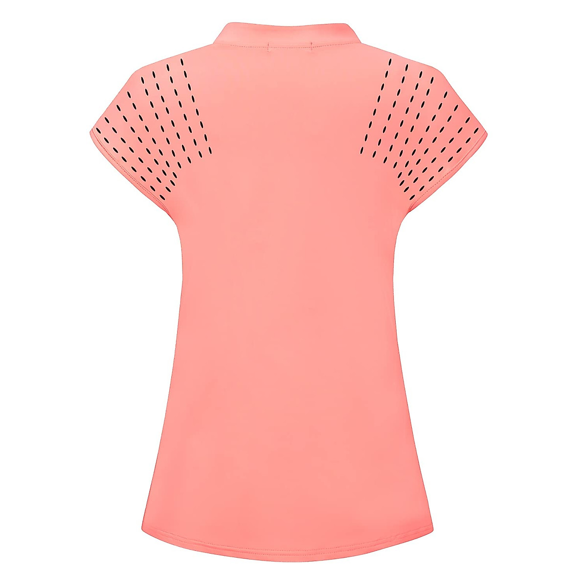 Moydan Golf Clothes for Women,Tennis Polo Shirts Athletic Moisture Wicking Running Short Sleeve Sport T Shirts V Neck Summer Casual Clothes Orange M