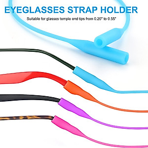 Silicone Glasses Strap, Original Glasses Holder Strap, Adjustable Eye Glasses String Strap, Sports Glasses Band, Sun Glasses Cord Lanyard for Women Kids Men (Pack of 5)
