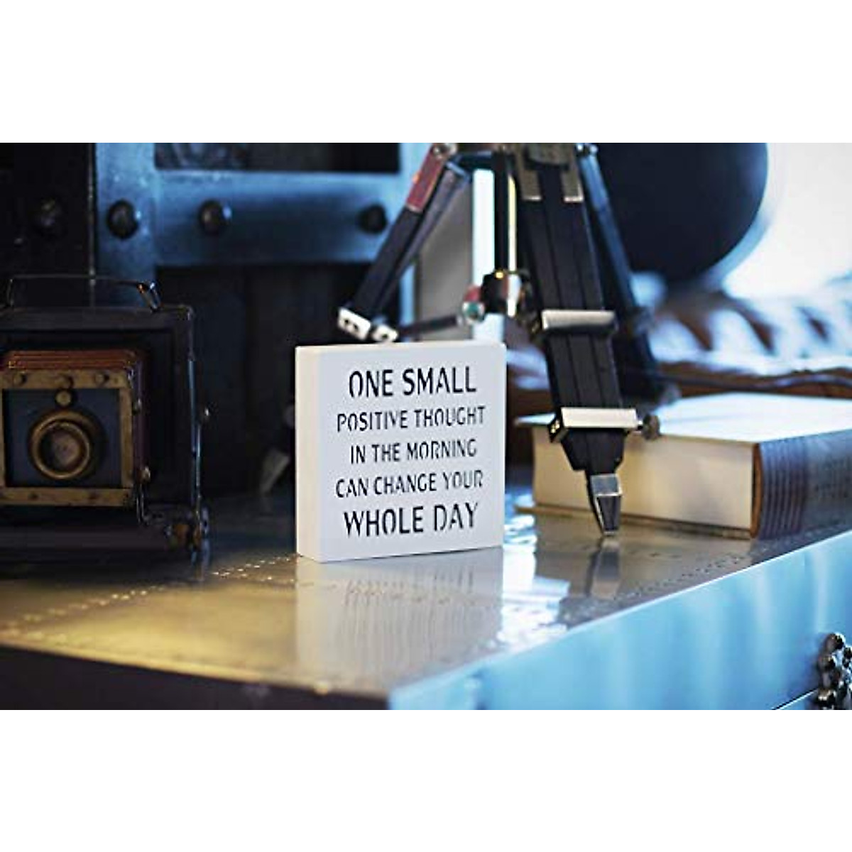 KAUZA Positive Thought Office Decor Inspirational Wall Art Plaques with Sayings Motivational Gifts