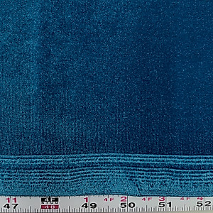 Princess Denim Blue Polyester Spandex Stretch Velvet Fabric for Bows, Topknots, Headwraps, Scrunchies, Clothes, Costumes, Crafts - 10001