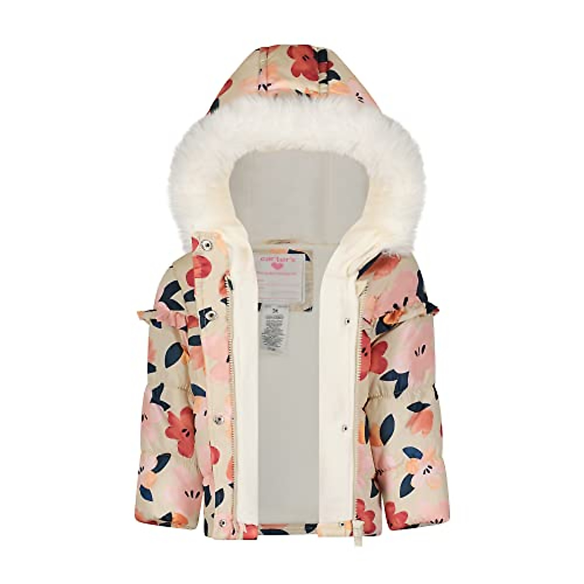 Carter's Baby Girl Two Piece Snowsuit, LG Floral, 24 Months