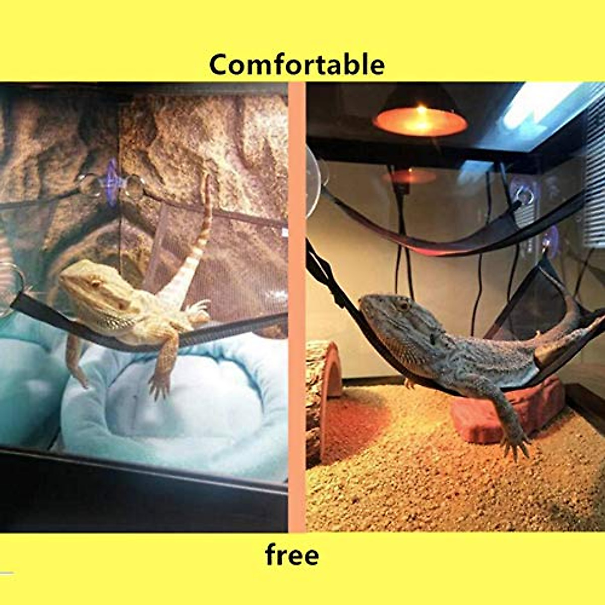 hammock bed pillow sleeping bag dragon bearded tank accessories pet hanging plant turtle small cover toys reptile hide terrarium supplies blanket decor carrier pets gift, Lizards,Gecko Black Small