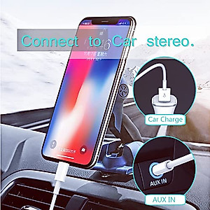 [Upgraded] Aux Cord for iPhone, Lightning to 3.5mm Aux Cord 2in1 Audio Charging Cable Compatible with iPhone 13 12 11 XS XR X iPad All iOS Version, Supports Car Stereo/Speakers/Headphone 3.94Ft