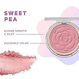 Flower Beauty Flower Pots Powder Blush - Smooth & Silky, Skin Tone Enhancing, Soft Satin Finish Makeup (Sweet Pea)
