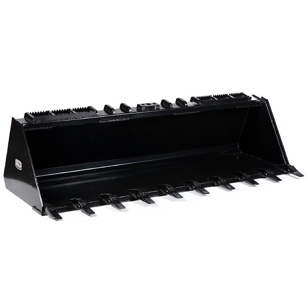 Titan Attachments 84" HD Skid Steer Dirt Bucket with Bolt-On Teeth, Rated 3,200 LB, Universal Quick Tach