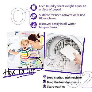 Laundry Detergent Sheets (160 Sheets), Lavender,Up to 320 Loads - Great For Travel,Apartments, Dorms,CLEARALIF Laundry Detergent Strips Eco Friendly & Hypoallergenic (80 Count, Pack of 2)