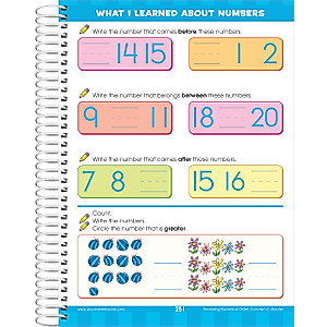 School Zone - Big Kindergarten Workbook - 320 Spiral Pages, Ages 5 to 6, Early Reading and Writing, Numbers 0-20, Basic Math, Matching, Story Order, and More (Big Spiral Bound Workbooks)