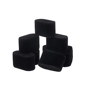 Set of 8 Black Velvet Watch Bracelet Pillows for Case Box Display Stand