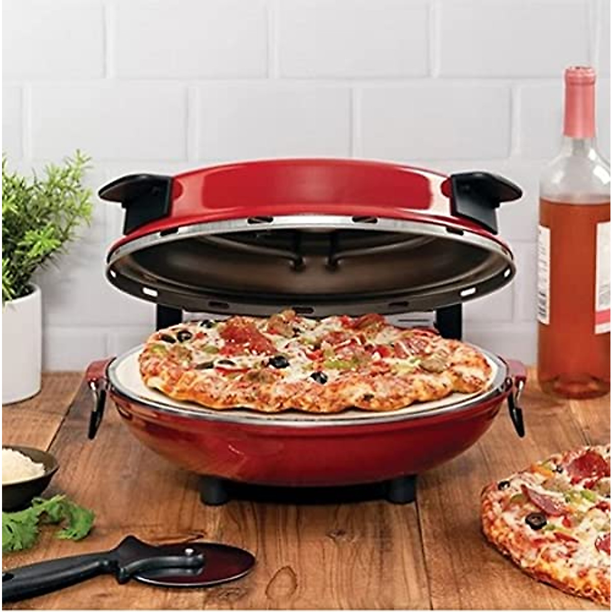 Kalorik Hot Stone Pizza Oven, Red (PZM 43618 R)