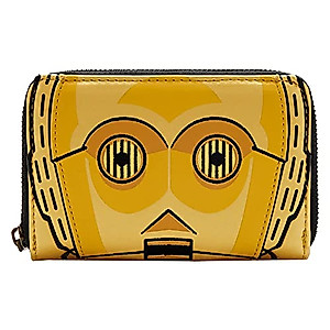 Loungefly Women's Star Wars Celebration C-3PO Cosplay Zip-Around Wallet