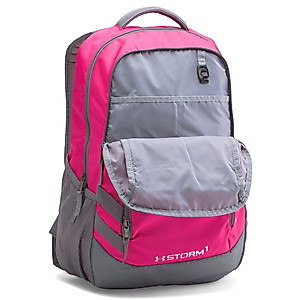 Under Armour Team Hustle Backpack, Tropic Pink (654)/Silver, One Size Fits All
