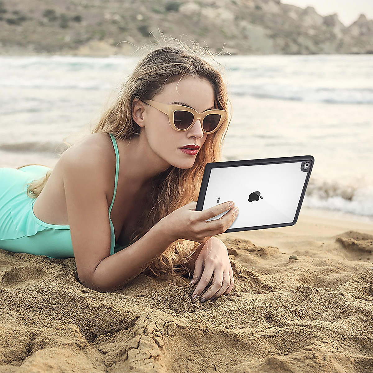 ShellBox Compatible for 2017/2018 Waterproof Case iPad 9.7 inch, iPad 6th Generation Shockproof Case Water Resistant IP68 360 Degree All Round Protective Ultra Slim Thin Dust/Snow Proof with Lanyard