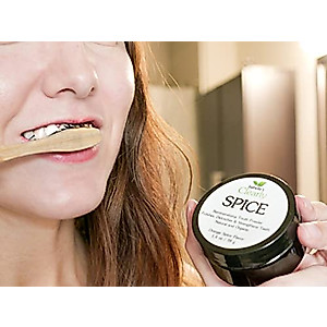 Isabella’s Clearly Spice Remineralizing Tooth Powder | Teeth Whitening Natural Toothpaste Fluoride Free for Adults, Kids, Sensitive Teeth & Gums | Xylitol, Baking Soda, Clay, Calcium, Cinnamon, Clove