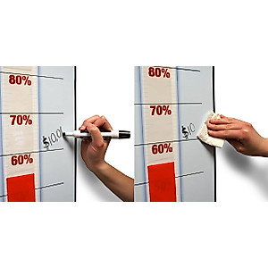 BigMouth Inc. Goal Chart, Goal Setting Thermometer for Classroom & Office Decor, 48” x 11”