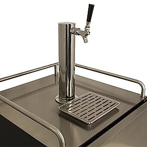 EdgeStar KC7000SS Full Size Built-In Tower Cooled Kegerator - Black and Stainless Steel