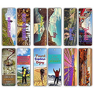 Creanoso Inspiring Wanderlust Adventurer’s Bookmarks (30-Pack) – Traveler’s Essential Reading Bookmarker Card Set – Bookmarks Collection Set for Men, Women, Adult, Teens