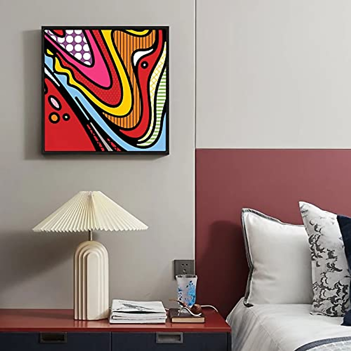 FOLKOR 12x12 Frame for Canvas Painting 0.6-0.8” Deep, 2 Pack Square Floater Frame for Canvas Prints, Floating frame for Wall Art Oil Painting Paint by Numbers Living Room Decor (Black)