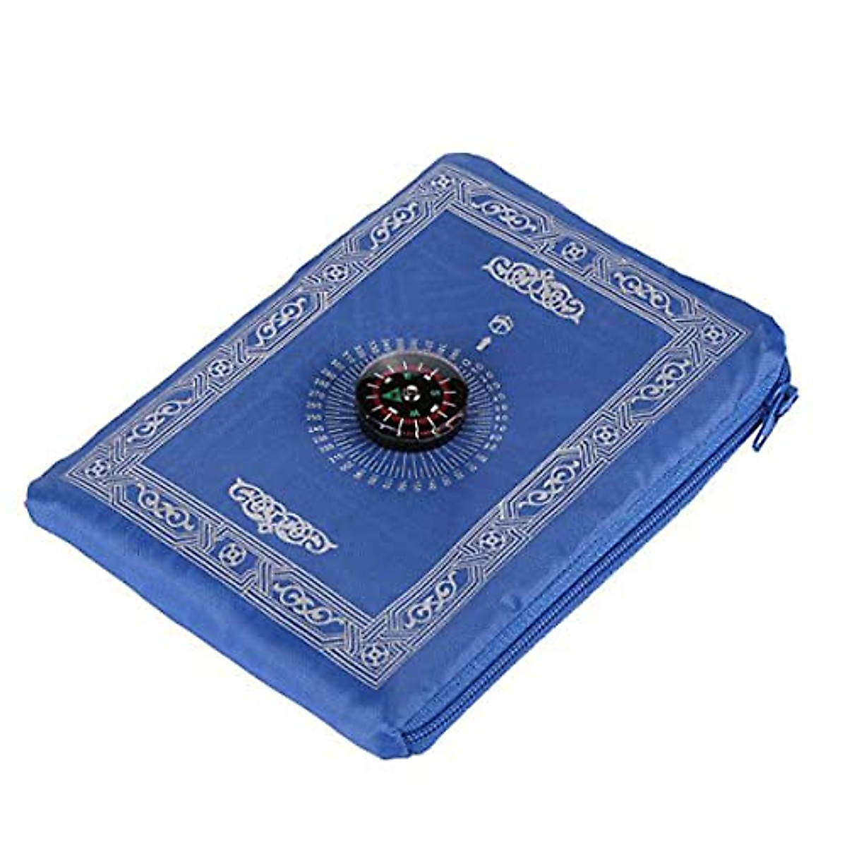 Nirelief Prayer Mat Portable Carpet Ramadan Gifts Muslim Prayer Rug Islamic Muslim Praying Mat Carpet Blanket Pocket Portable Print with Compass Bag for Travel Home Blue