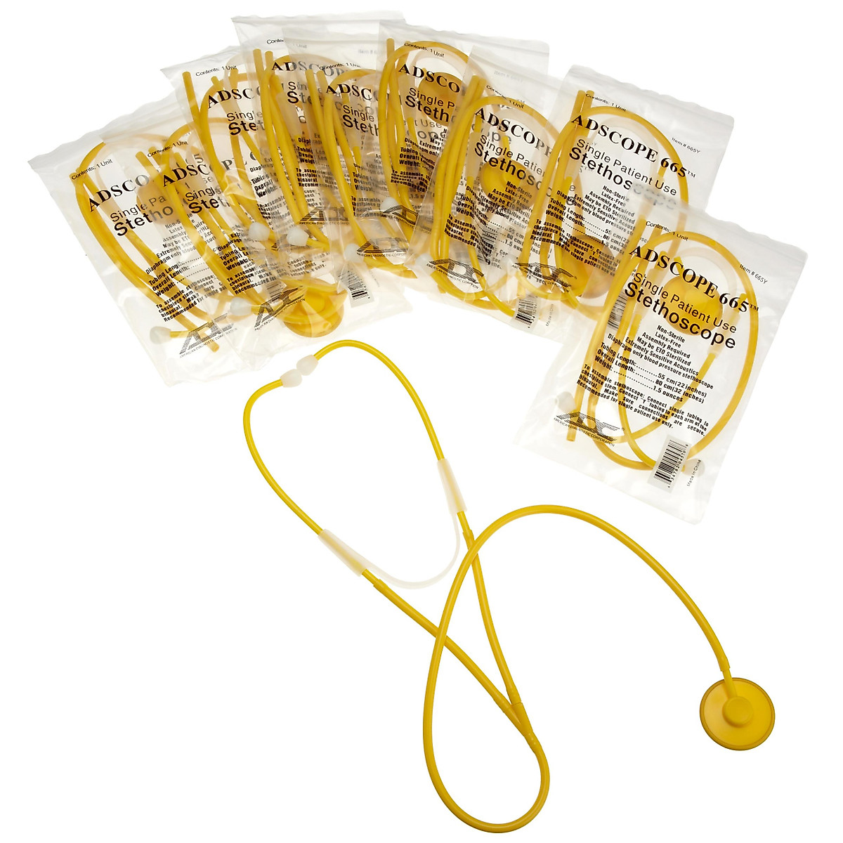 ADC Proscope 665Y-10 Disposable Stethoscope, Yellow, Adult