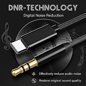 USB C to 3.5mm Male Headphone Jack Adapter, USB Type C to Aux Audio Dongle Cable for Car Audio Equipment Compatible with Galaxy S22 S21 S20 S10 S9 Plus/Ultra, Note 10, iPad Pro, MacBook, Pixel (1m)