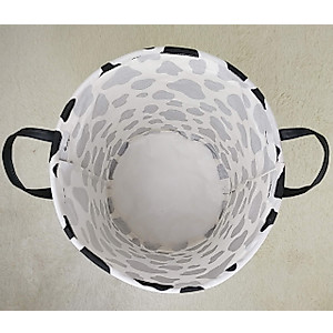 KUNRO Toy Bin Waterproof storage organizer for Nursery Hamper Home decor Closet Kids Bedroom Laundry Baby Gift Shelf Baskets (Rould Cow pattern)