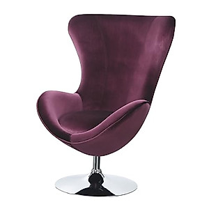Purple Accent Chair, Wood Chair Indoor Armchair Comfy Modern Home Furniture for Living Room 23.38" L X 29.5" W 44" H