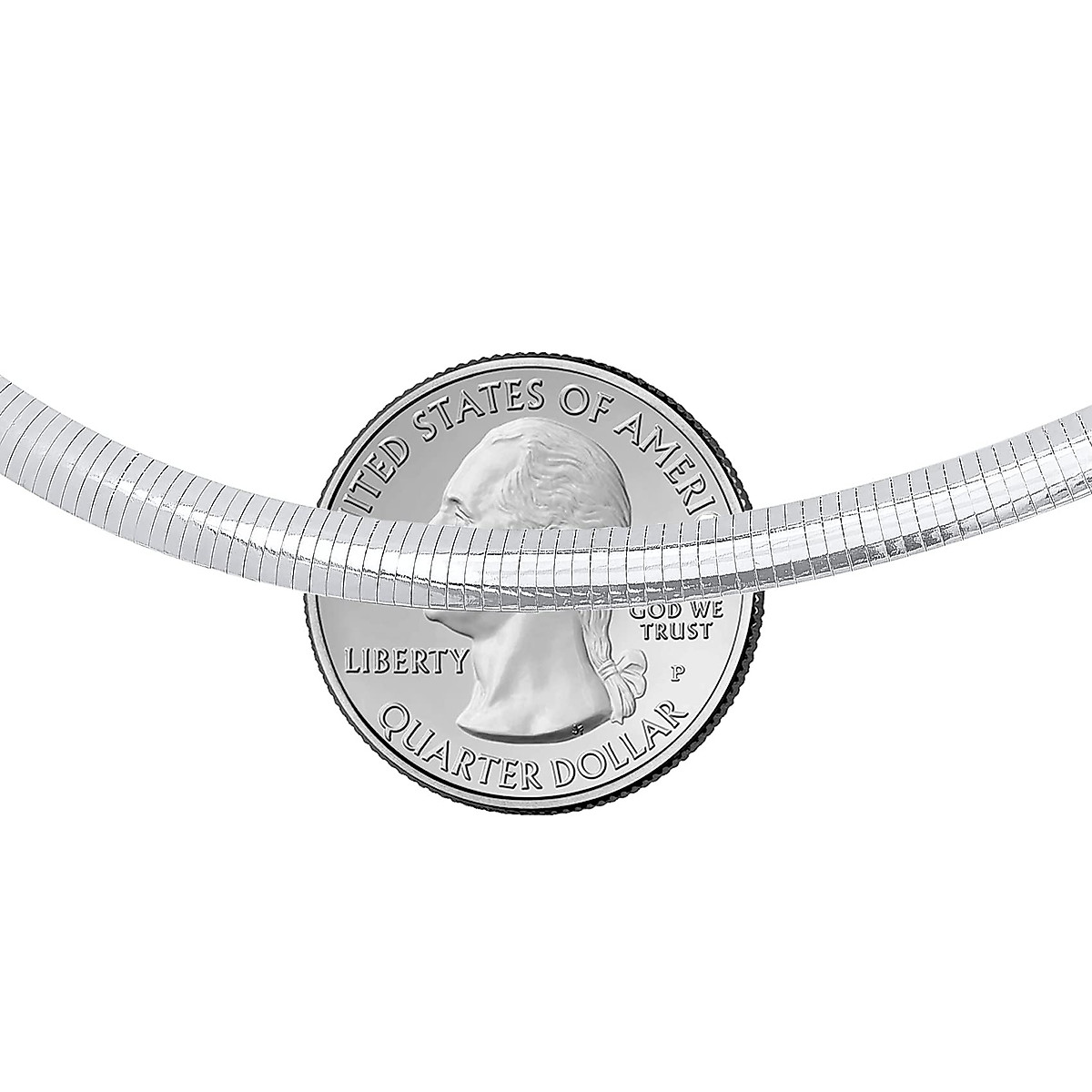 Savlano 925 Sterling Silver 4MM Italian Solid Flat Omega Chain Necklace for Women - Made in Italy Comes With a Gift Box (17)