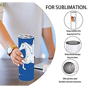 30 Oz Sublimation Skinny Tumbler Set, Stainless Steel Straight Skinny Travel Tumbler Bulk With Sublimation Shrink Wrap Films, Birthday Diy Gift For Women Friends Sisters, 4 Pack, White