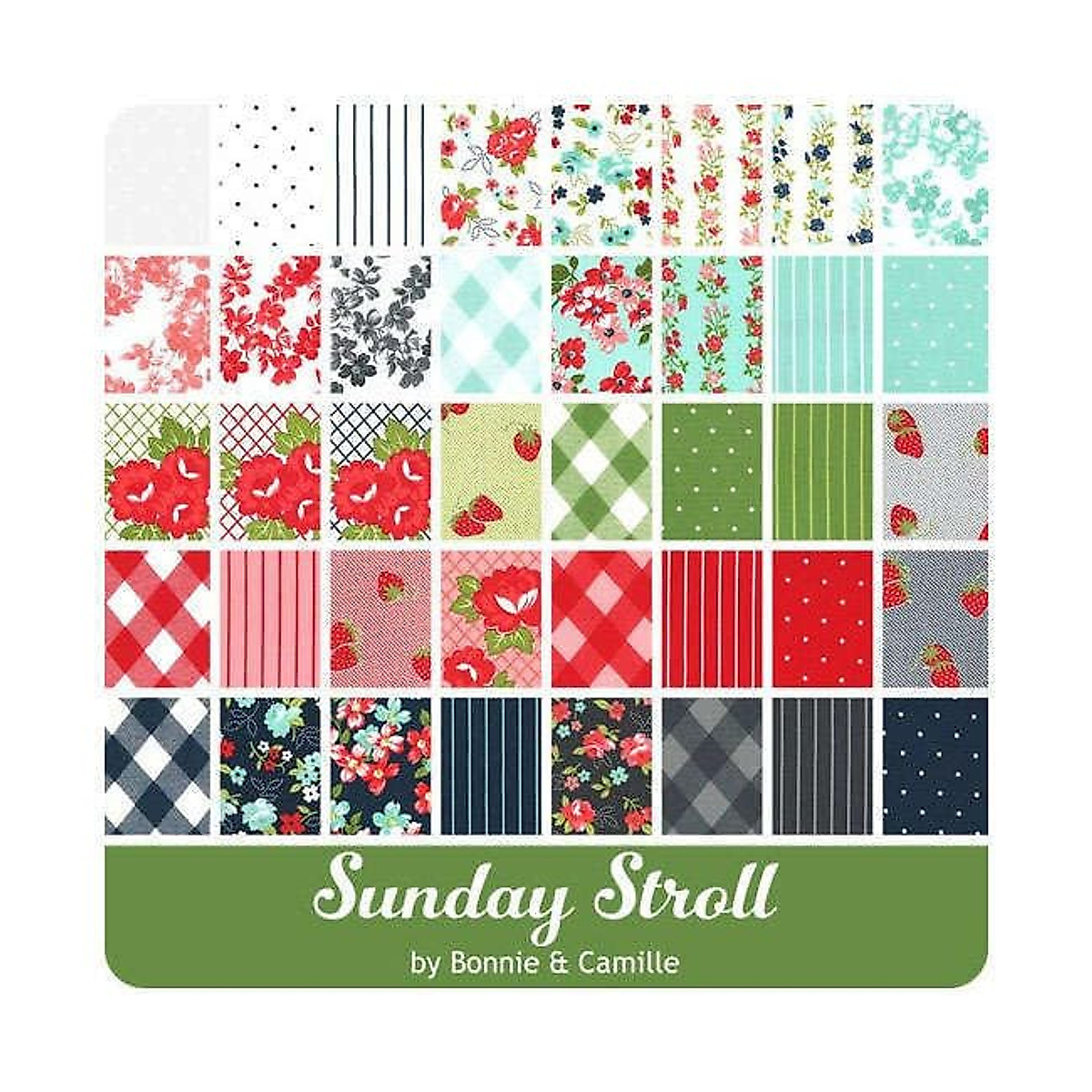 Sunday Stroll Layer Cake®, 42-10" Precut Fabric Quilt Squares by Bonnie & Camille