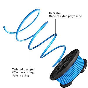Generep Weed Eater String Trimmer AC14RL3A Spool Generic Replacement for Ryobi One Plus + 18V 24V 40V Cordless Trimmers and Cap Covers (6 Spool, 1 Cap)