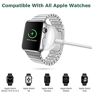 Apple Watch Charger [Apple MFi Certified] Apple Watch Magnetic Charging Cable (1m) Fast Magnetic Wireless Charging Cable Cord Portable Charging Cord Compatible with Apple Watch Series 7 6 SE 5 4 3 2 1