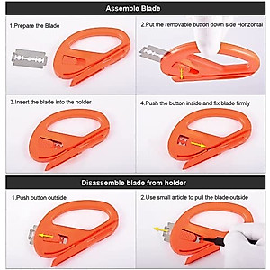 YunQin 6 Pcs Vinyl Covering Film Snitty Safety Cutter Knife,Carbon Fiber Wrap Decal Sticker Paper Slitter,Utility Knife Cutter for Window Tint, Car Wrap, Craft Making,Vacuum Bags