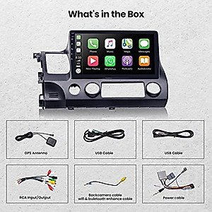 maXpeedingrods Car Stereo Radio for Honda Civic 2006-2011, 10.1'' HD Touch Screen in-Dash GPS Navigation, Wireless Apple Carplay & Android Auto, Mirror Link, Bluetooth, WiFi, USB Charging, 2G+32G