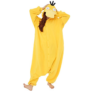SAZAC Psyduck Pokemon Kigurumi - Onesie Jumpsuit Halloween Costume (Adult XL)