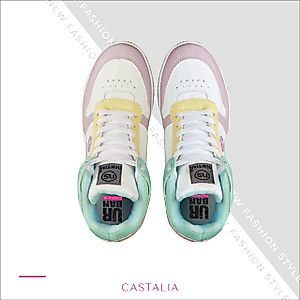 CASTALIA White Tennis Shoes Women, Stylish, Comfortable, Casual, Womens Walking, Sneakers. Non-Slip Sole. Perfect Womens Shoes, White Sneakers for Women., White, 9