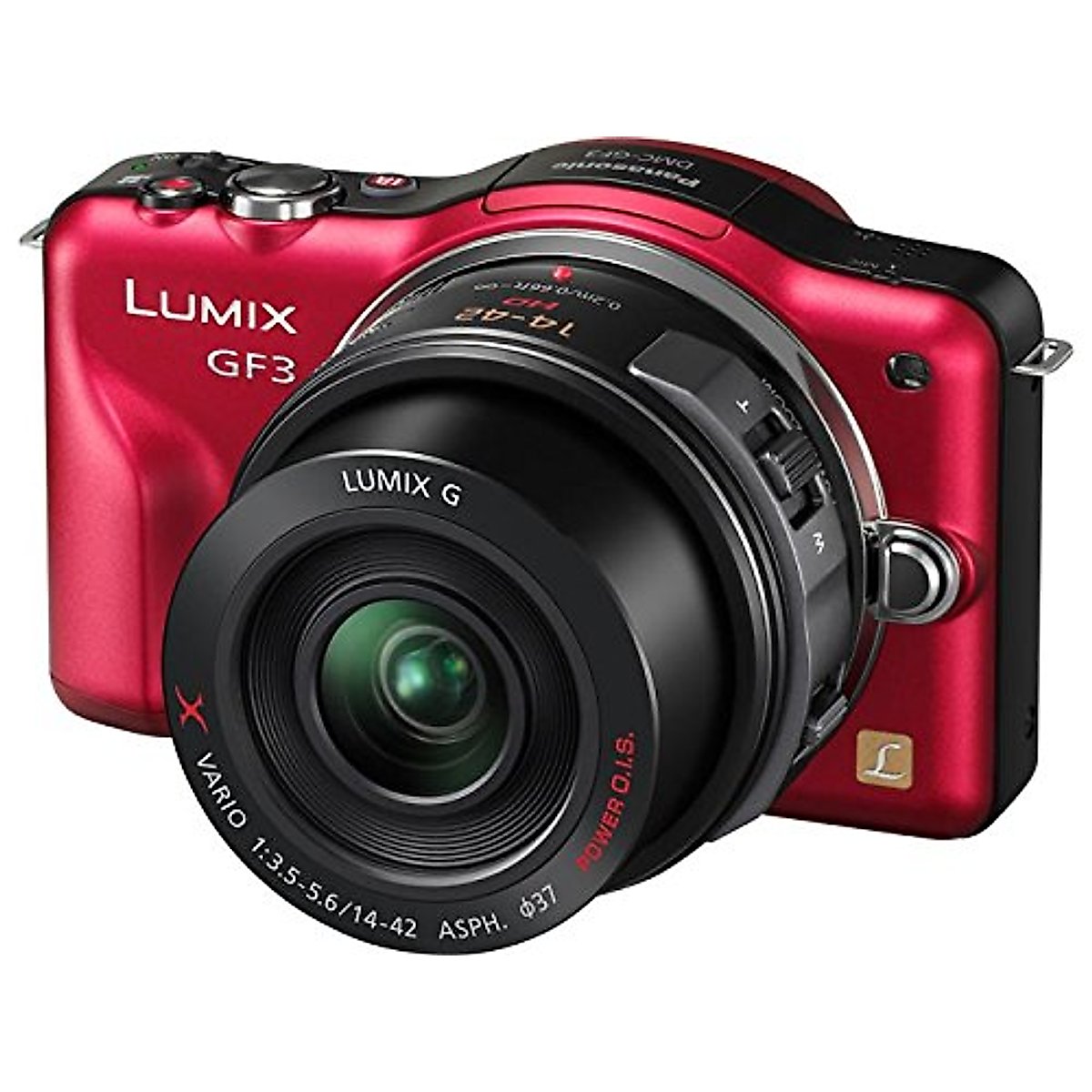 Panasonic Lumix DMC-GF3X 12.1 MP Micro Four Thirds Compact System Camera with 3-Inch Touch-Screen LCD and LUMIX G X Vario PZ 14-42mm/F3.5-5.6 Lens (Red)