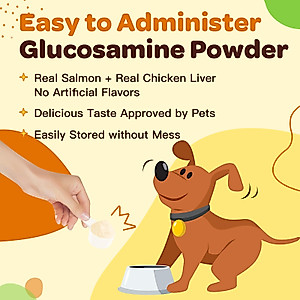 Glucosamine for Dogs - Joint Supplement for Dogs, Chondroitin, MSM, Turmeric, Omega 3 for Dogs, Support Hip and Joint Mobility - Dog Joint Pain Relief, Dog Joint Supplement Large Breed, 9.52 Oz